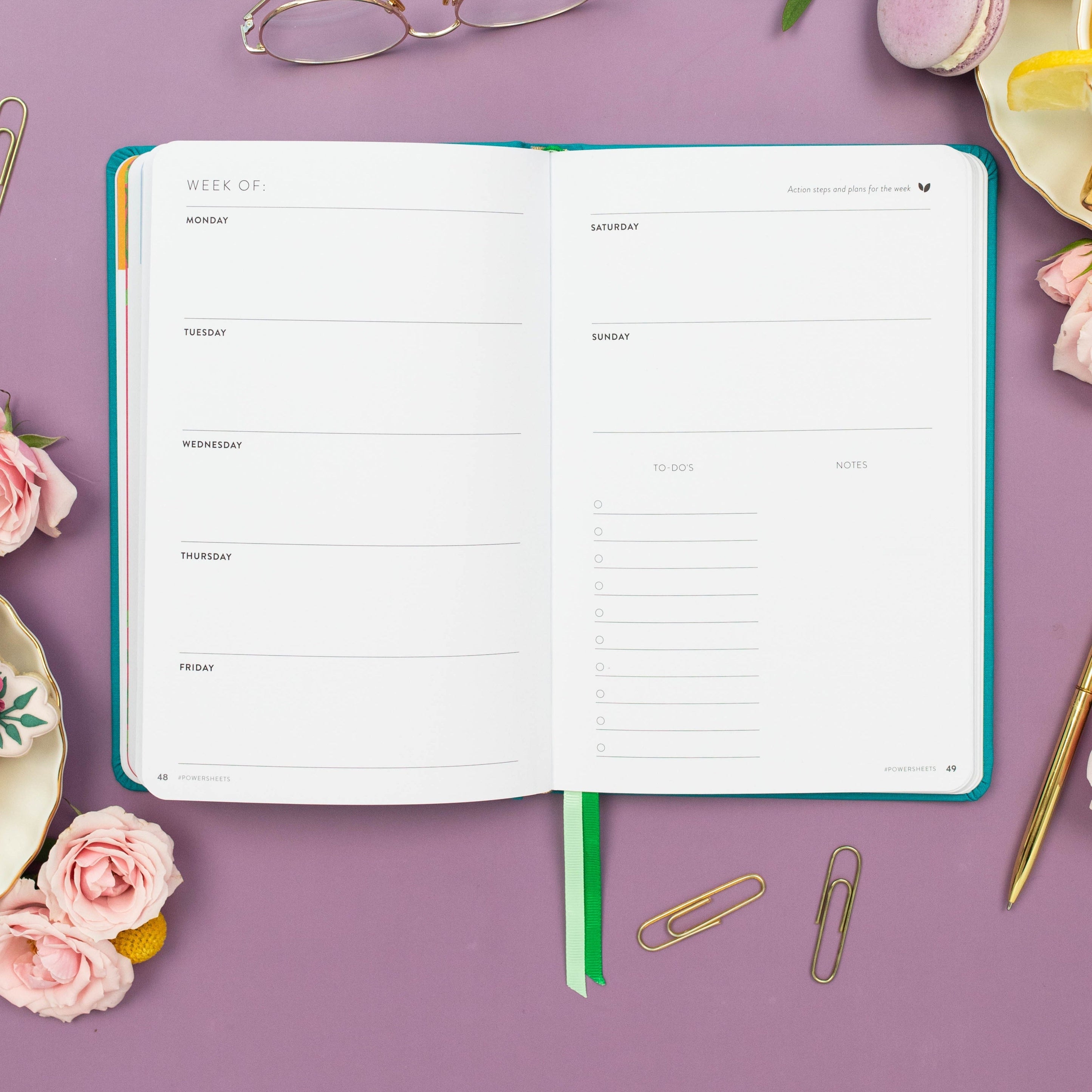 90-Day PowerSheets® Goal Planner | Weekly Undated (Lavender) – Cultivate