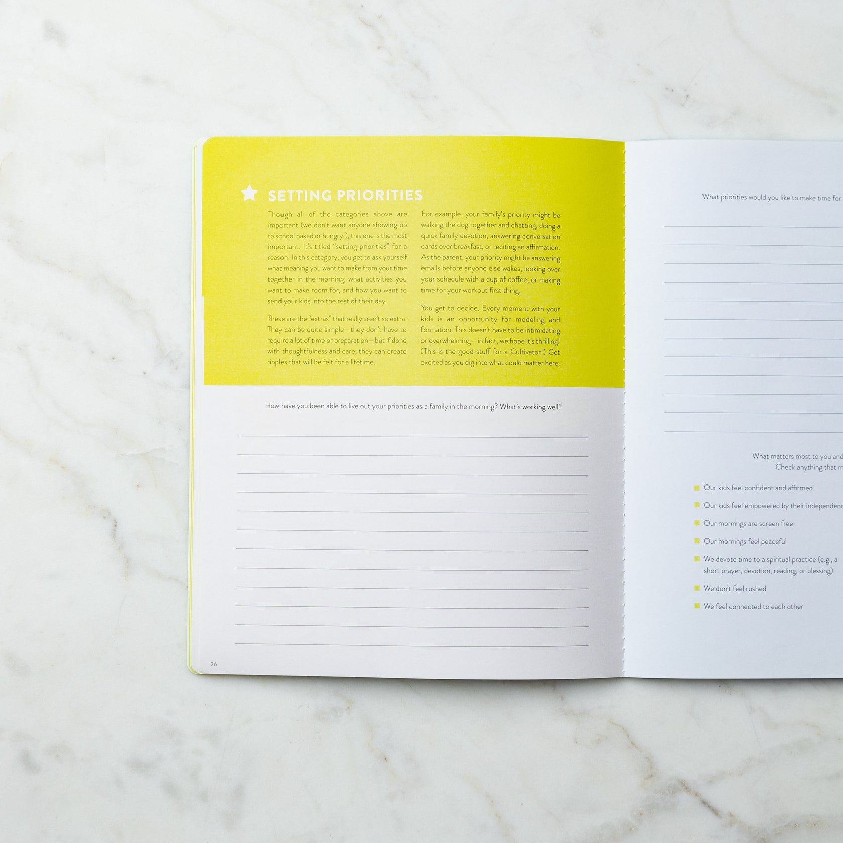 Family Morning Routine Workbook – Cultivate