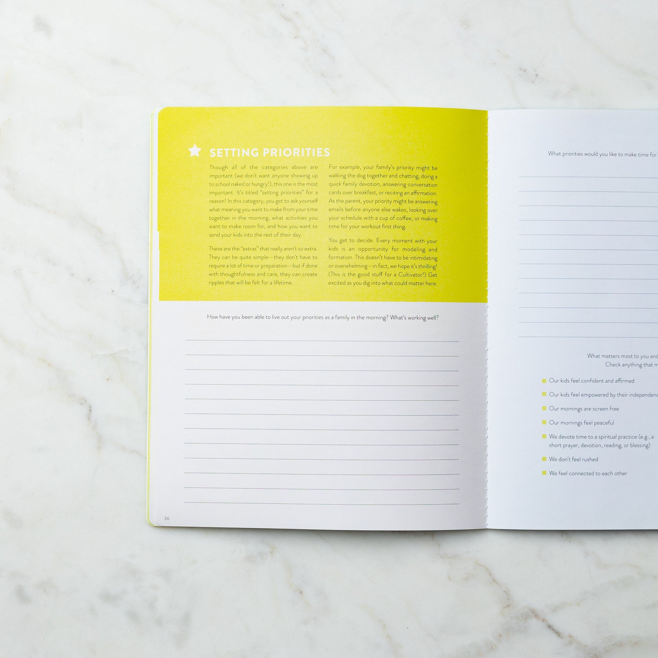 Family Morning Routine Workbook – Cultivate