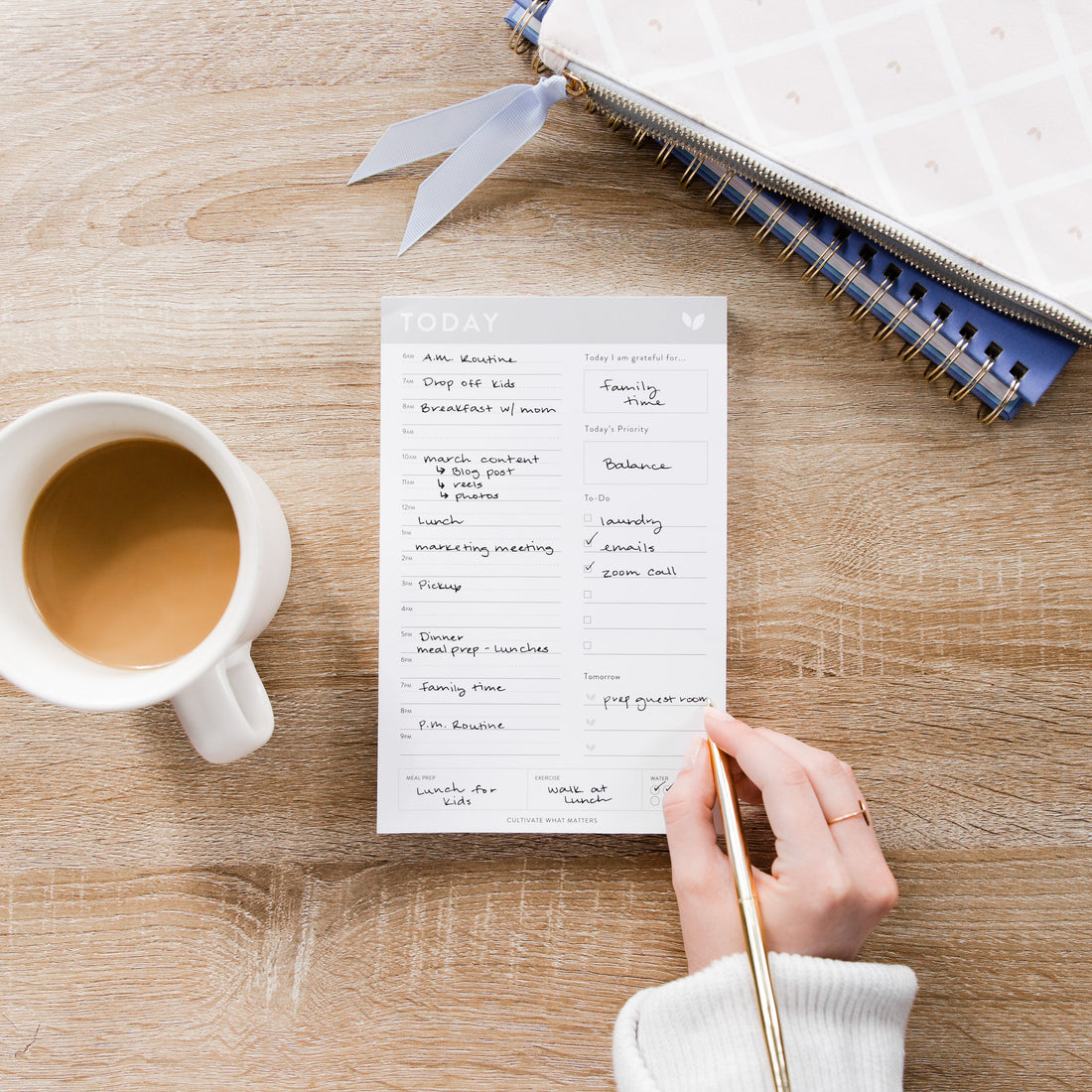Daily Planner Notepad | Classic Gray – Cultivate