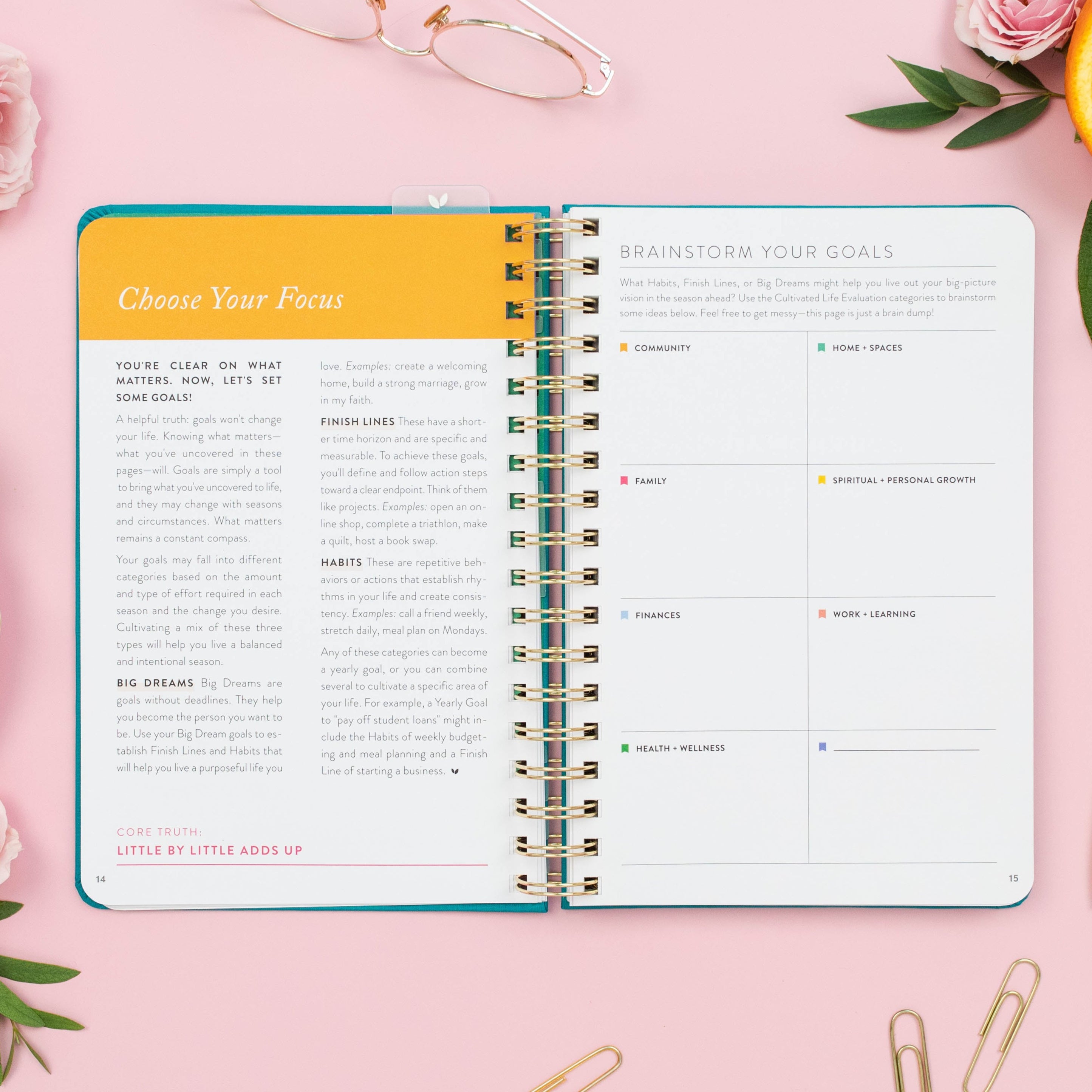 Fresh Start Daily Goal Planner® | Undated (Lavender Spiral) – Cultivate