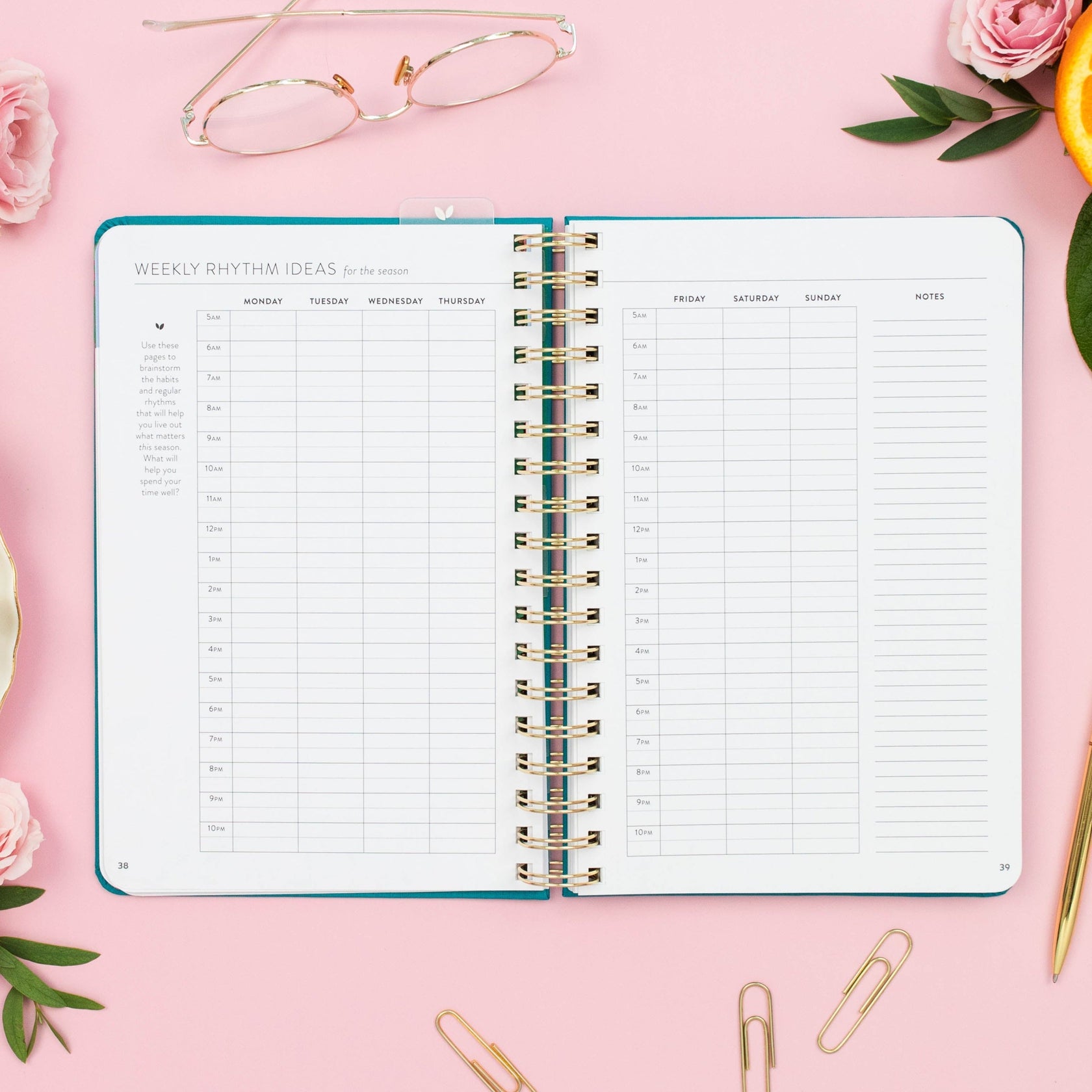Fresh Start Daily Planner | Undated (Lavender Spiral) – Cultivate