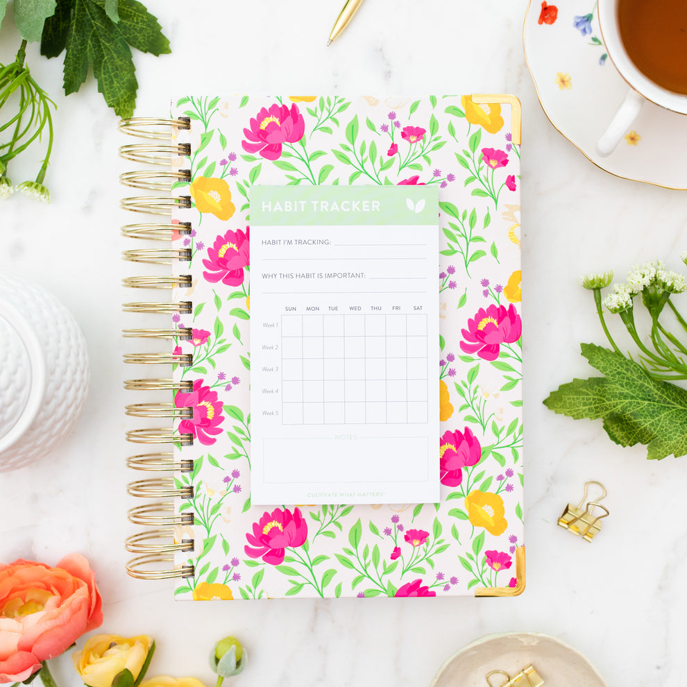 Mini Monthly Habit Tracker Notepad – Cultivate