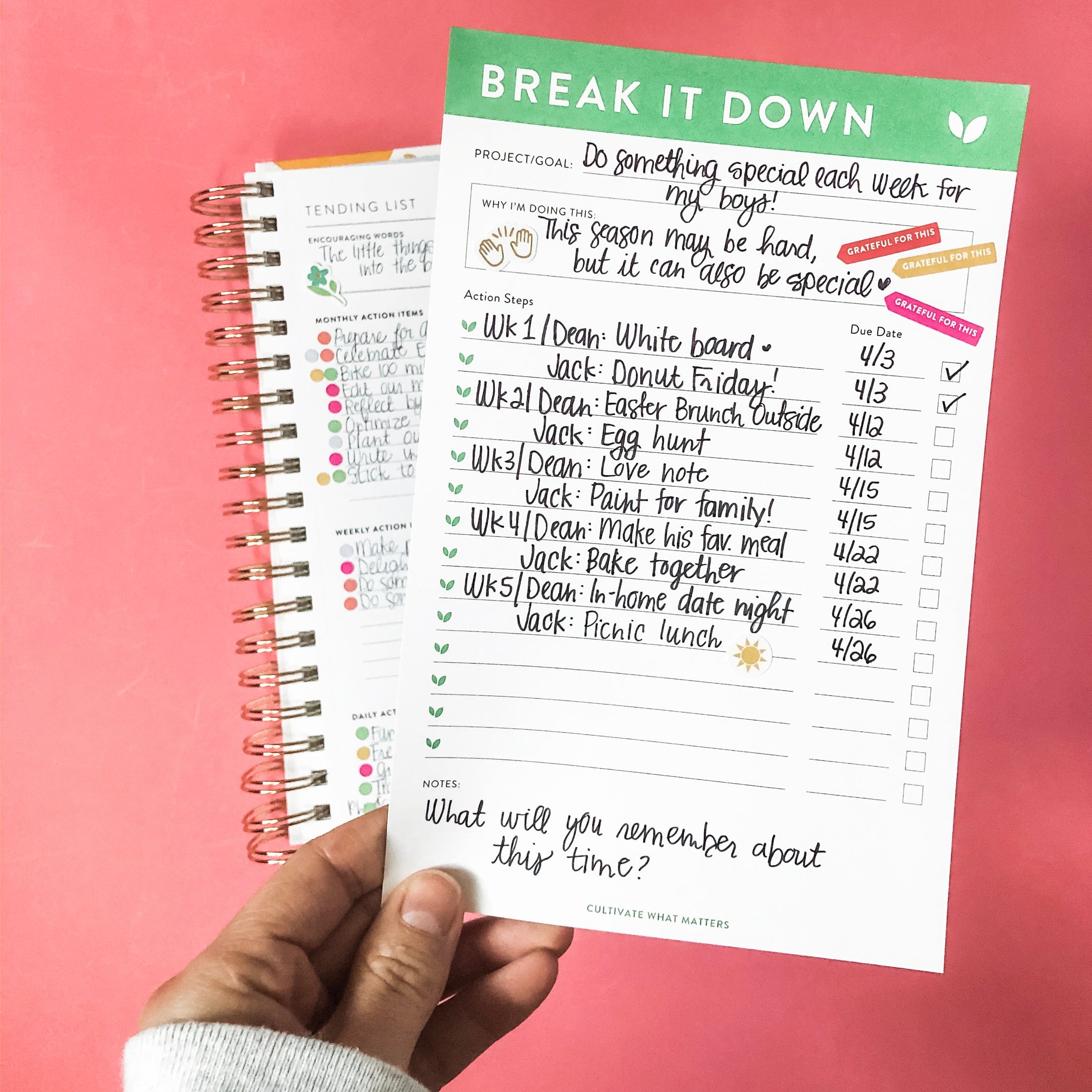 Break It Down Notepad | Green – Cultivate