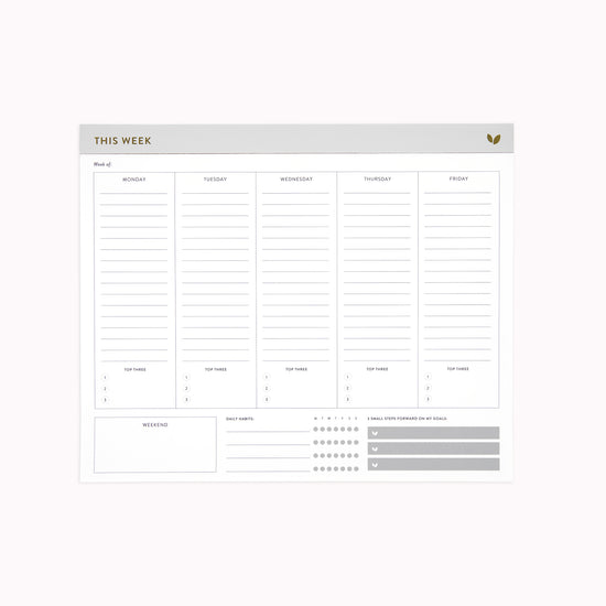 Intentional Weekly Planner Notepad – Cultivate