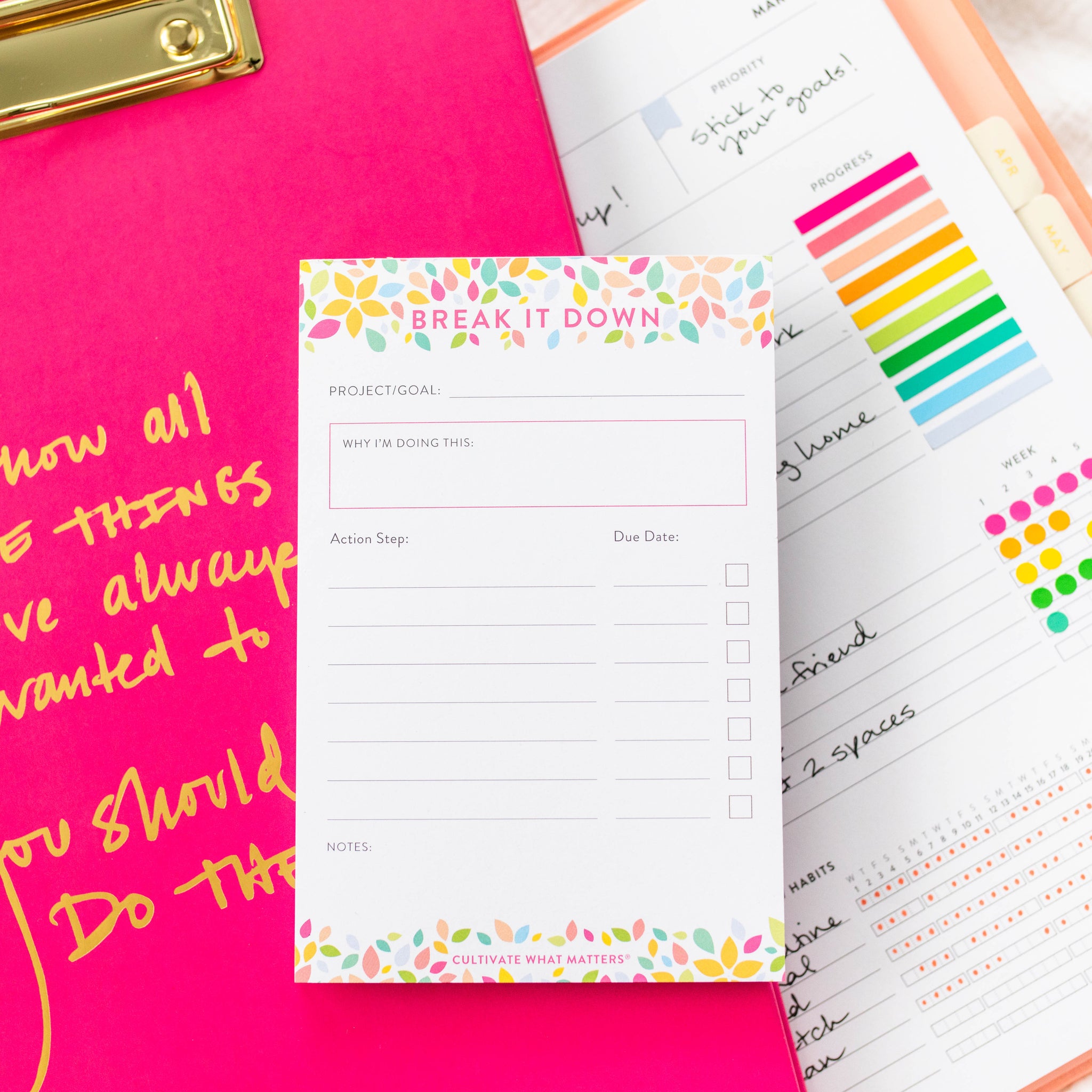 Mini Break it Down Notepad | Confetti – Cultivate
