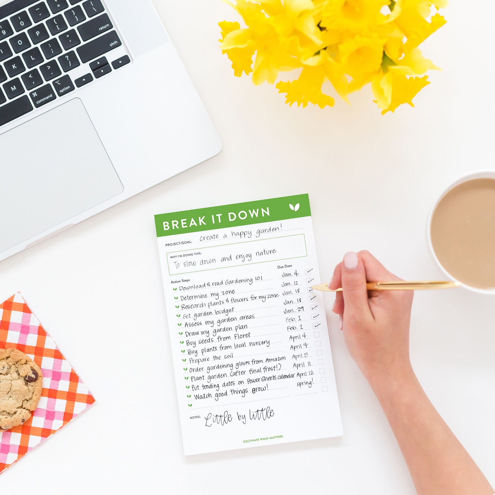 Break It Down Notepad | Green – Cultivate