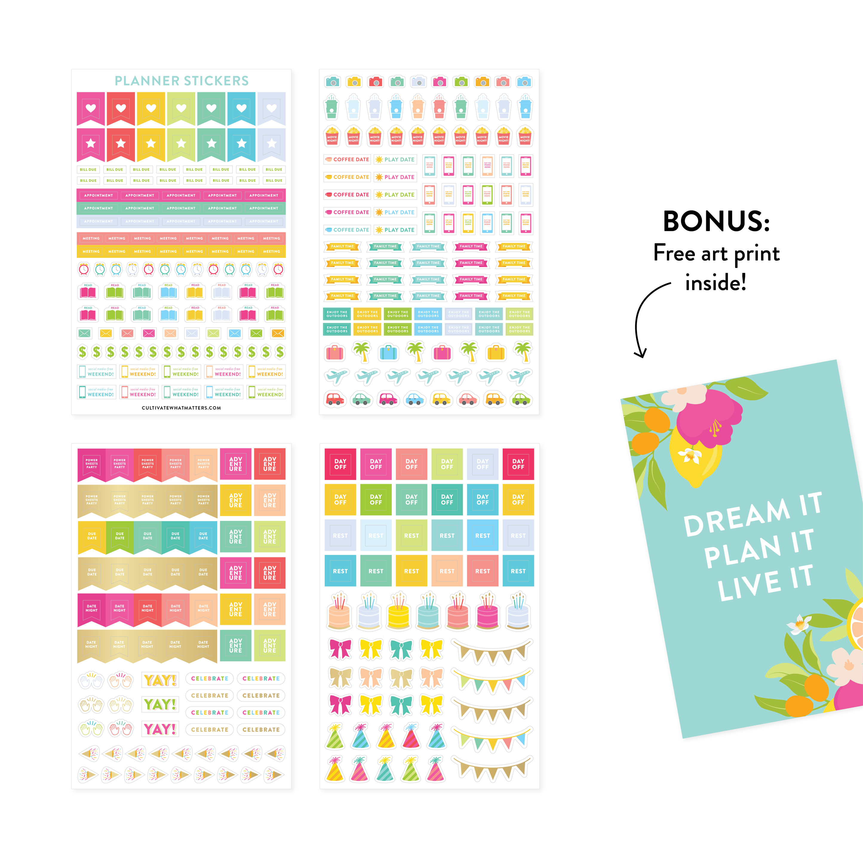 Planner Sticker Pack – Cultivate